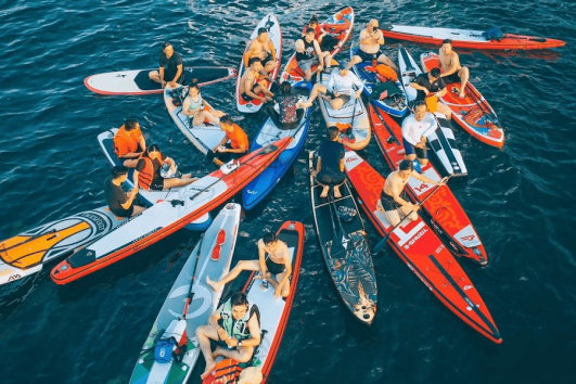 Boating Sup Da Nang to experience the sunset - Da Nang Private Car